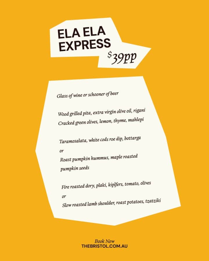 Ela express Menu - The Bristol